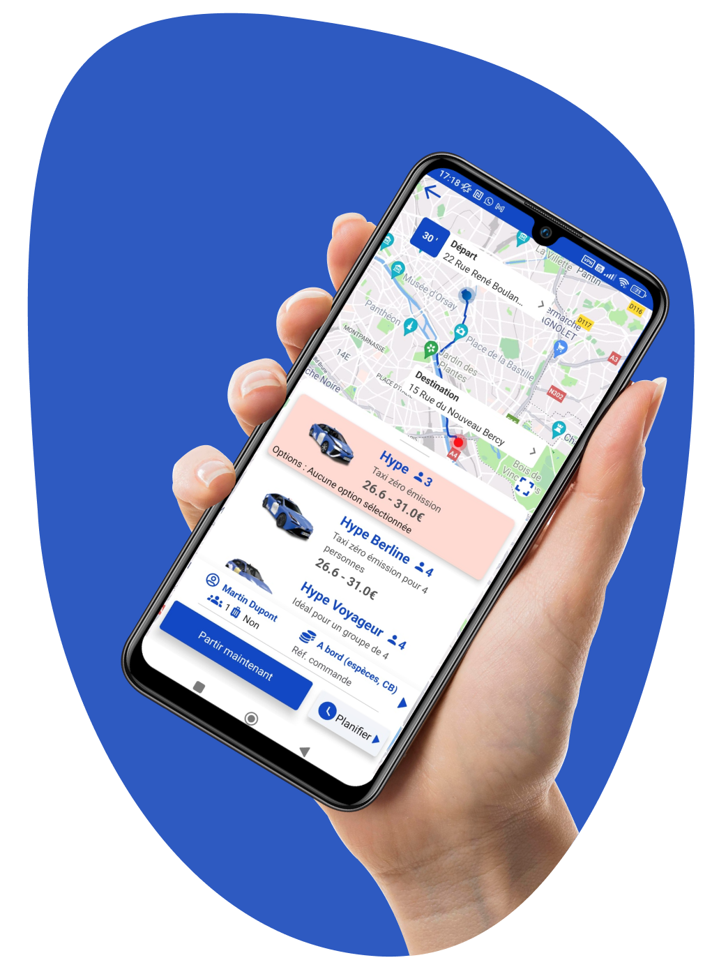 Passenger - Download the Hype app and book your cab in 2 clicks - Hype